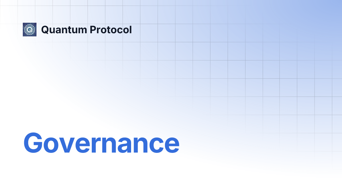 Governance | Quantum Protocol